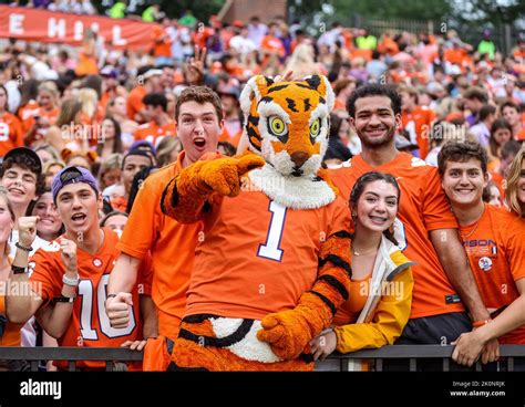 Clemson Sc Usa 10th Sep 2022 The Clemson Mascot Poses In Front Of
