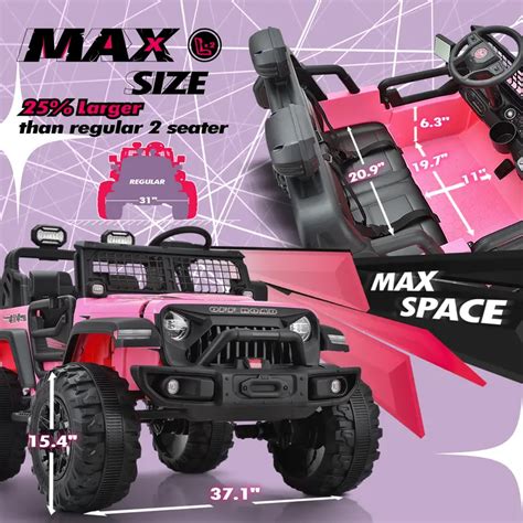 24v 2인승 어린이 트럭 대형 4wd 전기 자동차 4x4 Xxxl 배터리 구동 자동차 480w 강력한 모터 Temu