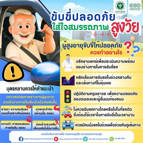 ขับขี่ปลอดภัย ผู้สูงวัยขับรถได้อย่างมั่นใจ รู้เท่าทันร่างกายและเส้นทาง พร้อมมีคนข้างๆ คอยดูแล
