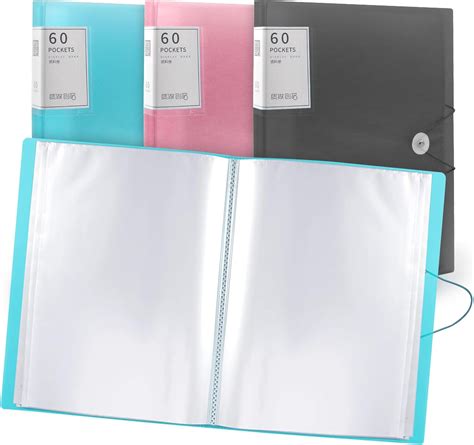 A4 Display Folder 60 Pockets A4 Display Folders Display Book Folder With Plastic Sleeves And