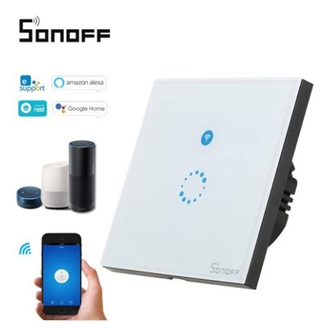 Itead Sonoff Touch WIFI Switch Luxury Crystal Glass Plate Touch Wireless Timing APP Switch