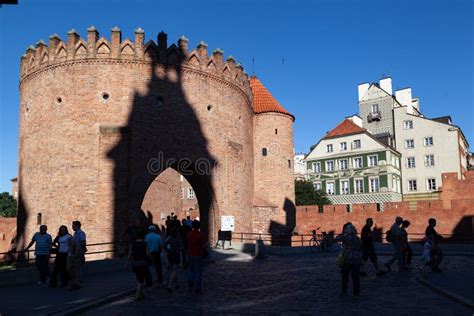 Beautiful Shot Of The Semicircular Medieval Castle Barbican In The Old