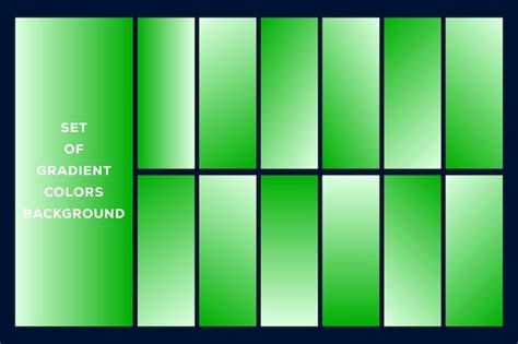 Premium Vector Green Color Gradient Set
