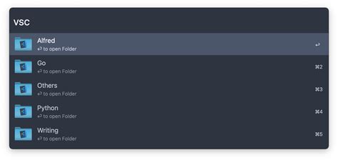 Alfred Gallery • Workflows • Vscode Workspace Explorer