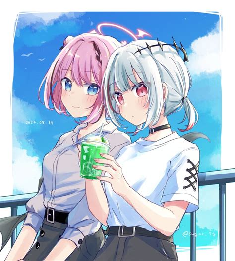 Sugar 7g Dtto Otokado Ruki Reject Esports Vee Vtuber Highres 2girls Belt Black Belt