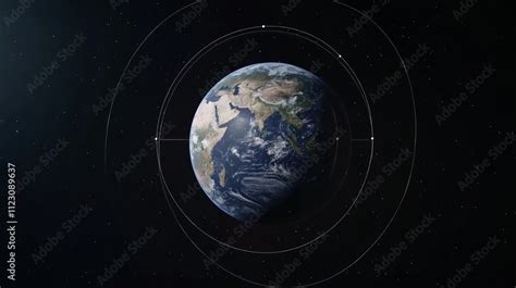 Earth Axis Diagram Illustration Showing The Tilt Of The Earths Rotational Axis Relative To Its