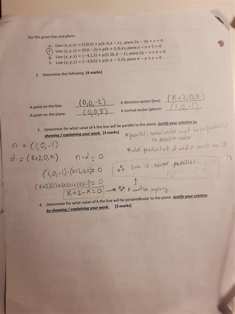 [grade 12 Calculus And Vectors Equations Of Lines And Planes] Am I Doing Anything Wrong R