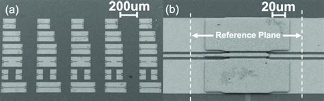 Sem Image Of A On Wafer Trl Calibration Kit And B An Example Download Scientific Diagram