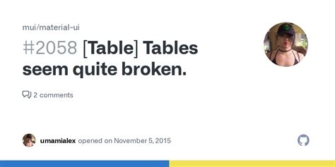 Table Tables Seem Quite Broken · Issue 2058 · Muimaterial Ui · Github