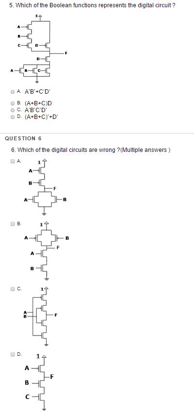 Solved Which Of The Boolean Functions Represents The Digital