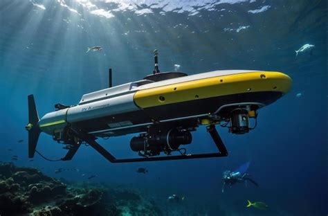 Underwater Drone Exploration Premium Ai Generated Image
