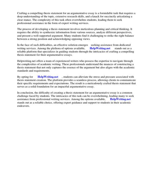 How To Make Thesis Statement For Argumentative Essay Pdf Essays Cost Of Living