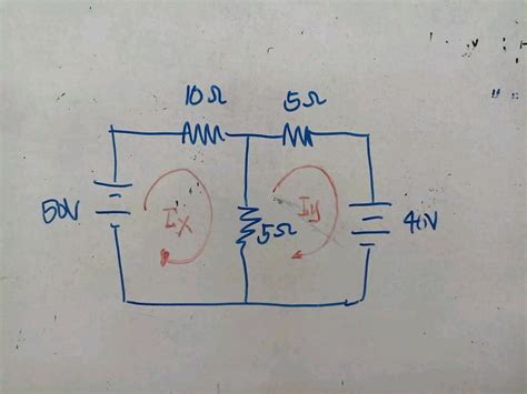 Solved Solve For Mesh Current X And Y Using Maxwells Chegg Com