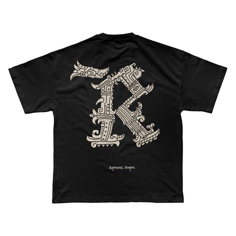 Azteca R Premium Heavy Tee Black Limited Mexico Edition Represent Ltd™
