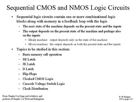 Sequential Cmos And Nmos Logic Circuits Sequential Logic