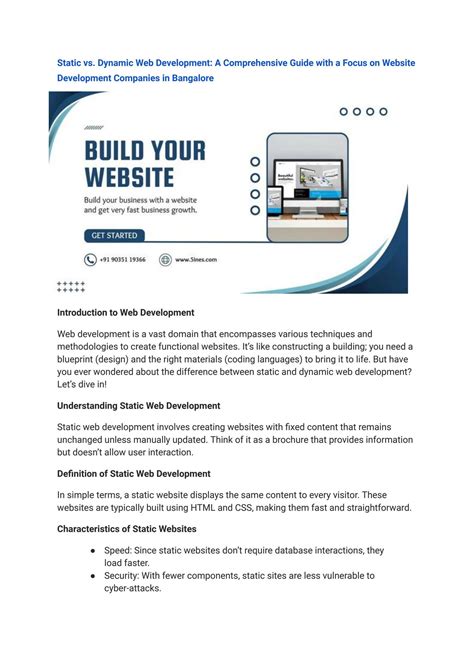 Static Vs Dynamic Web Development By 5ine Web Solutions Issuu