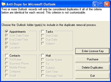 Outlook Duplicate Remover