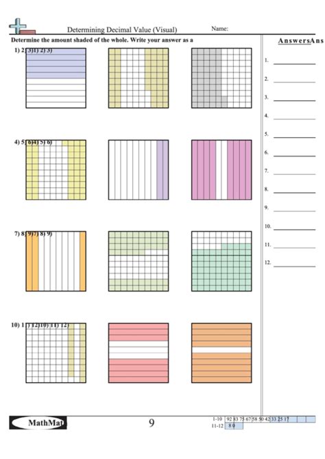 Determining Decimal Value Visual Worksheet With Answer Key Printable Pdf Download Determining Decimal Value Visual Worksheet With Answer Key Printable Pdf Download