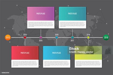 Infographic 회사 이정표 일정 템플릿 투명 한 배경에 고립의 크리에이 티브 벡터 일러스트 사진 개체 틀입니다 예술 디자인입니다 추상 개념 프로세스 다이어그램 그래픽