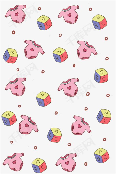 母婴衣服底纹插画素材图片免费下载 千库网