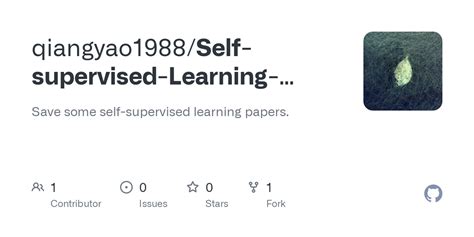 Github Qiangyao1988self Supervised Learning Paper Collections Save Some Self Supervised