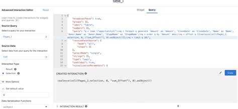 Tables With Pages Using Saql Offset