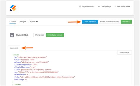 adding a form to facebook using custom iframe app
