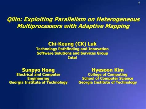 Ppt Qilin Exploiting Parallelism On Heterogeneous Multiprocessors