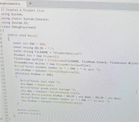 Solved Student Stu New Student Filestream Outfile