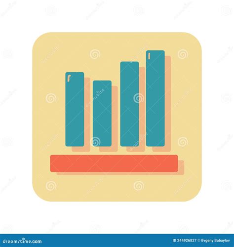 Abstract Button Icon Statistical Graph On White Background Vector Stock Vector Illustration