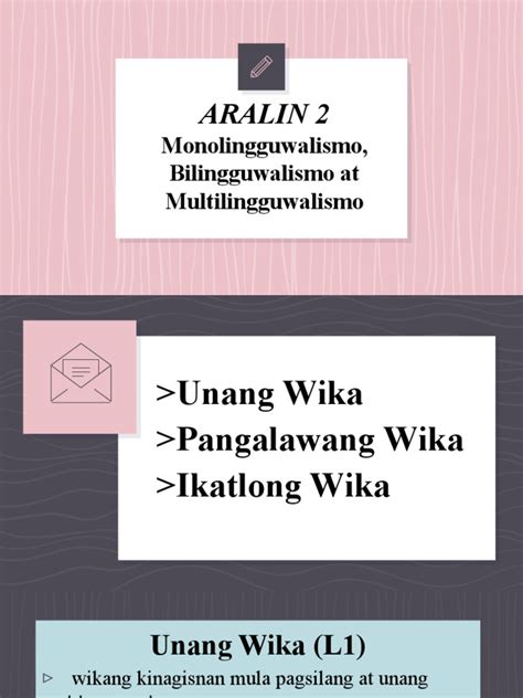 2nd Lesson Una Pangalawa Ikatlong Wika Pdf