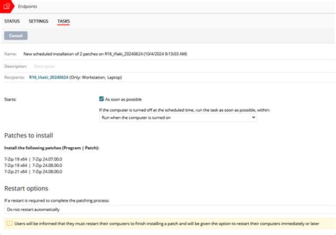Multi Tenant Management — Available Patches