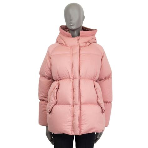 Moncelr Blush Pink Cotton Nerium Hooded Down Puffer Jacket 1 Xs For