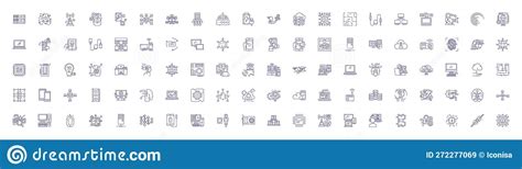 Electronics Line Icons Signs Set Design Collection Of Electronics