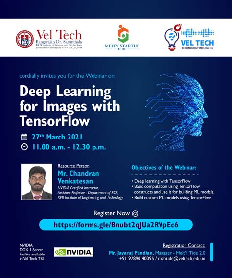 webinar on deep learning for images with tensorflow 2021 vel tech rangarajan dr sagunthala r