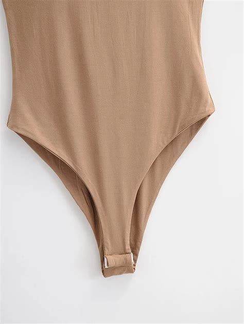 Plus Size Bodysuit Latex Oem Shape Wear Lingerie Basic Soft Hand Crew Neck Sleeveless Romper