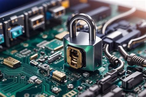 Premium Ai Image Secure Connection Or Cybersecurity Service Concept Of Compute Motherboard