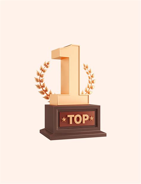 3d立体金色c4d奖杯颁奖获奖麦穗