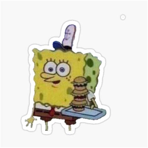 Spongebob Sticker Sticker For Sale By Bubbly Stickers Redbubble