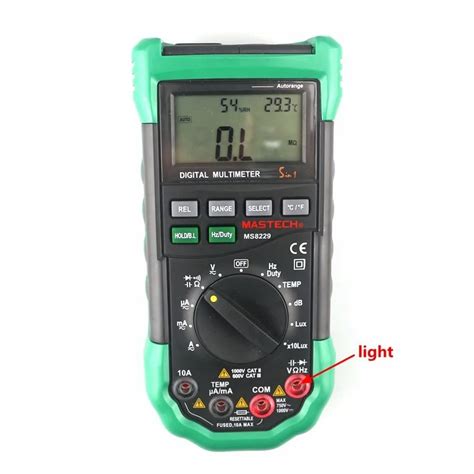 Ms8229 Digital Multimeter 5 In 1 Noise Lighting Temperature Humidity Tester Diagnostic Tool Auto