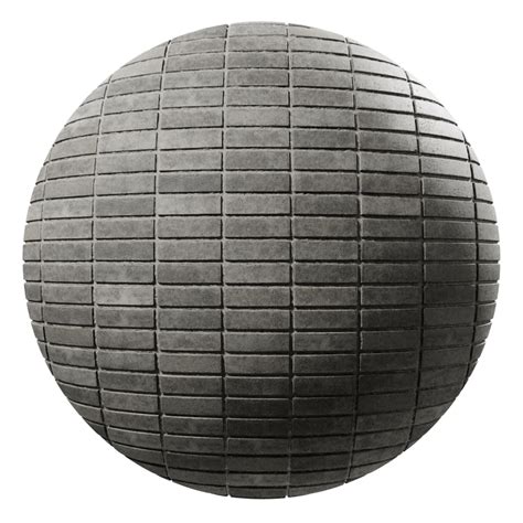 Stack Bond Brick Wall Texture Concrete Grey Poliigon