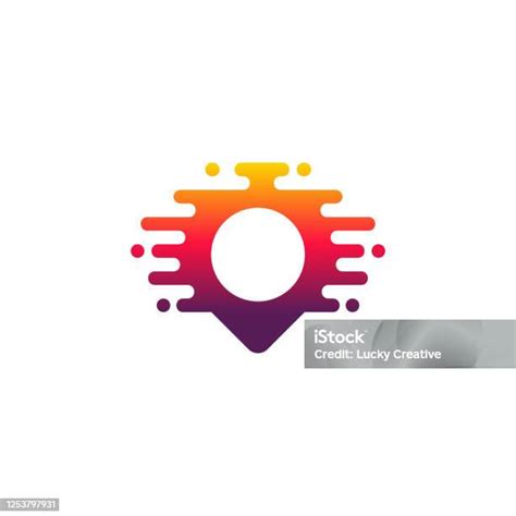 포인트 플레이스 로고 디자인 컨셉 벡터 테크 포인트 로고 트래블 로고 디자인 컨셉 벡터 가리키기에 대한 스톡 벡터 아트 및 기타