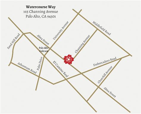 Directions To Watercourse Way Bathhouse Spa Palo Alto Watercourse Way