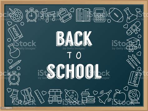 학교 포스터 템플릿 벡터 일러스트레이션으로 돌아가기 교육에 대한 스톡 벡터 아트 및 기타 이미지 교육 배경 주제 벡터