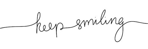 Premium Vector Keep Smiling One Line Continuous Line Handwriting Word
