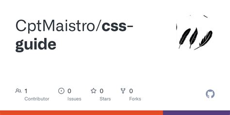 Github Cptmaistrocss Guide