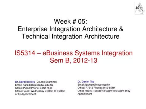 Ppt Week 05 Enterprise Integration Architecture And Technical Integration Architecture