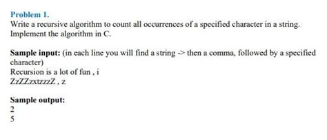 Solved Problem Write A Recursive Algorithm To Count All Chegg
