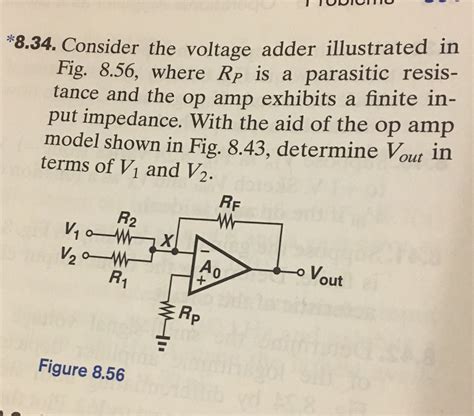 Solved Consider The Voltage Adder Illustrated In Fig 8 56