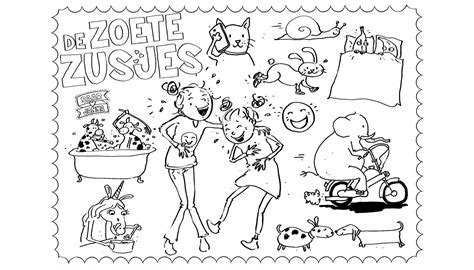 Sweet Sisters Para Colorir E Imprimir Pintar Grátis Online